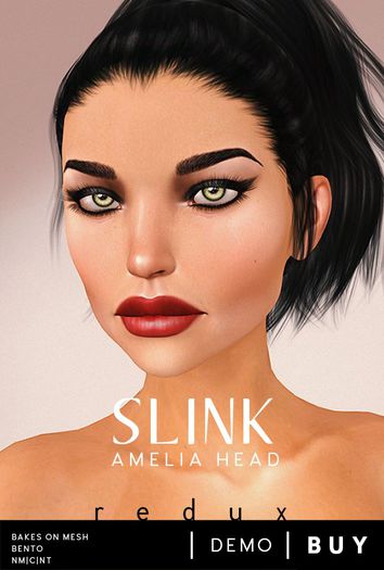 Second Life Marketplace - Slink Visage Head Pack - Amelia
