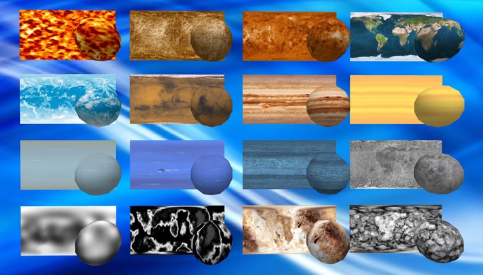 Second Life Marketplace - Maruti Textures 16 Solar System Sphere ...