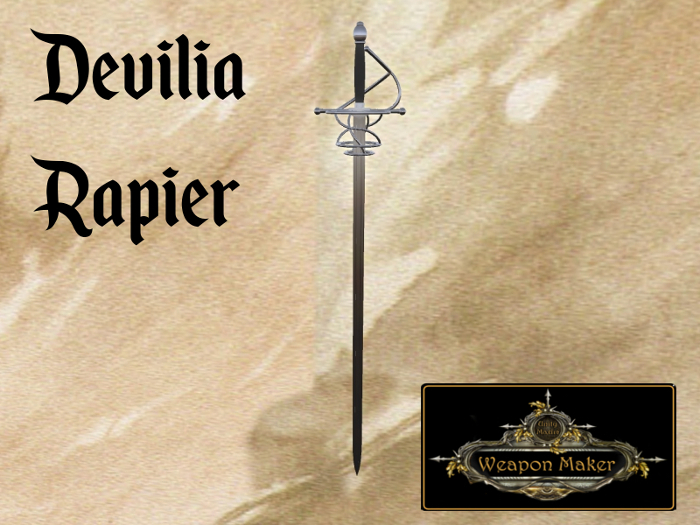 Second Life Marketplace - Devilia Rapier 2h {Unity Maxim} w/ resize