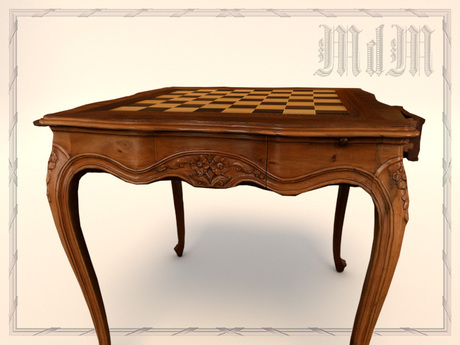 Second Life Marketplace - Rococo Chess Table - Walnut
