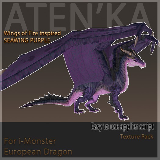 Second Life Marketplace - -Aten'Ka - iDragon - Seawing Purple