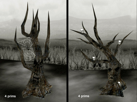 Second Life Marketplace - Halloween Dead Tree Fat Pack / add on. Flying ...