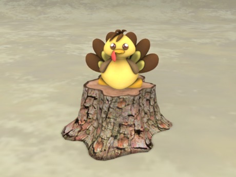 Second Life Marketplace - !MC! Turkey on a tree stump - 2 - 2PI - CM