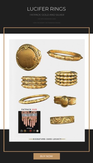 Second Life Marketplace - MINIMAL - Lucifer Rings Gold