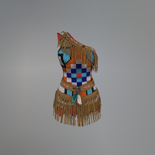 Second Life Marketplace - Brown Native Beadwork Maitreya Dress
