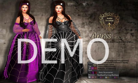 Second Life Marketplace - DEMO - Nala Designs - Annis Gown - Halloween ...