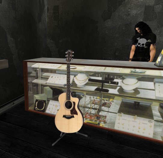 Second Life Marketplace - taylor 1 prim Guitar on stand
