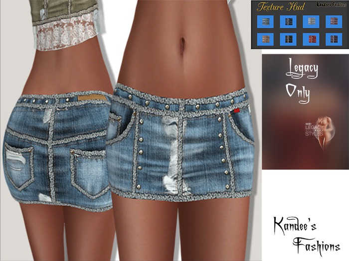 Second Life Marketplace - Legacy Denim Mini Skirt + Hud (6)