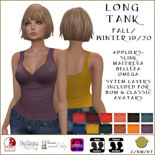 Second Life Marketplace - BM Long Tanks FW19 20 HUD