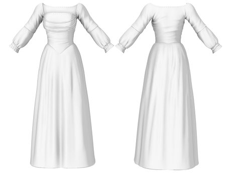 Second Life Marketplace - Full Perm Medieval Renaissance Gown Kirtle ...