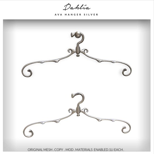 Second Life Marketplace - Dahlia - Ava - Metal Hanger - Silver