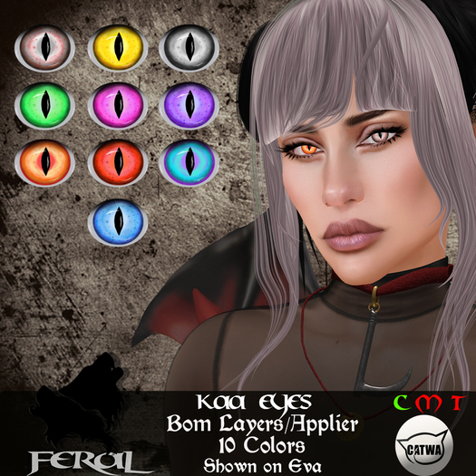 Second Life Marketplace - .:Feral - Kaa Eyes (Catwa)