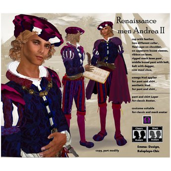 Second Life Marketplace - Renaissance Man Andrea