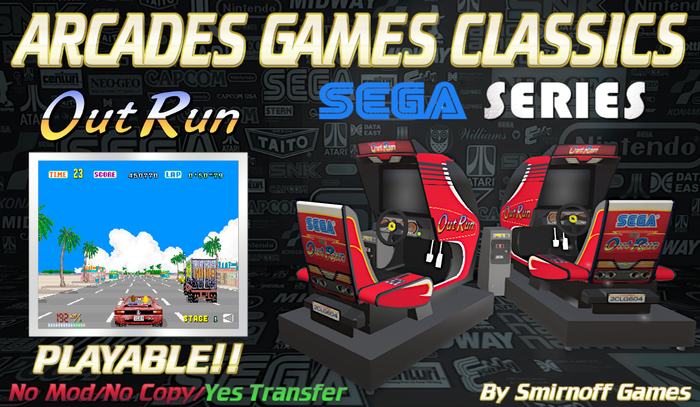 Second Life Marketplace - = Out Run Cockpit = Sega Arcades Games [BOX]