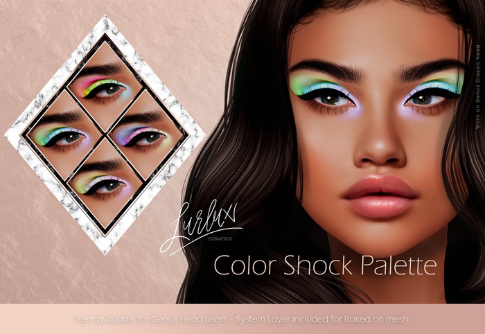 Second Life Marketplace - Lurlux Cosmetics | Color Shock Palette (Genus)
