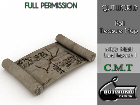 Second Life Marketplace - .::QUTWORLD Roll Treasure Map::.FP