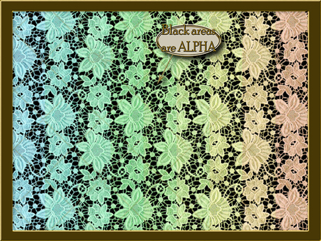 Second Life Marketplace - Floral Spot Lace Alpha Textures