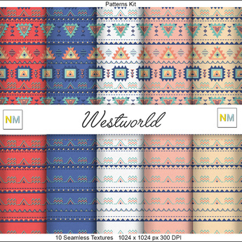 Second Life Marketplace - Westworld Patterns Kit 10 Seamless Fabric ...