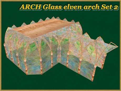Second Life Marketplace - ARCH Glass elven arch Set 2 ( Full perm )