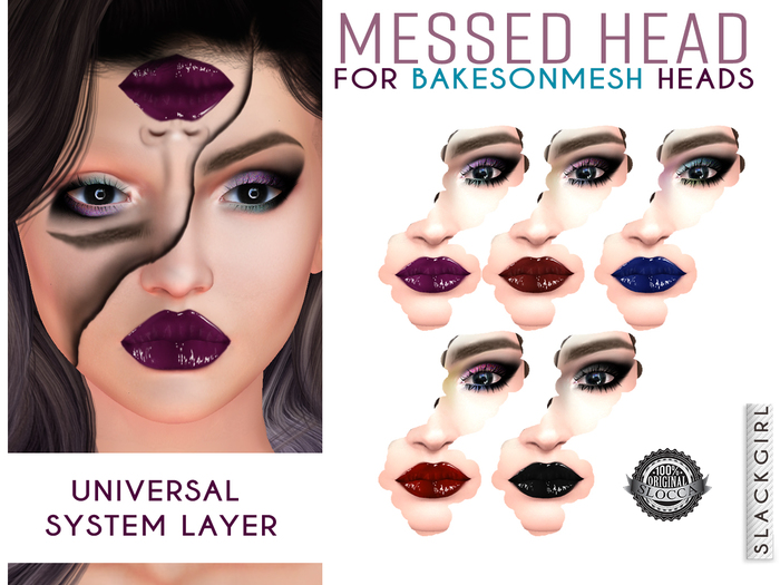 Second Life Marketplace - ::SG::Messed Head Makeup System UNIVERSAL ...