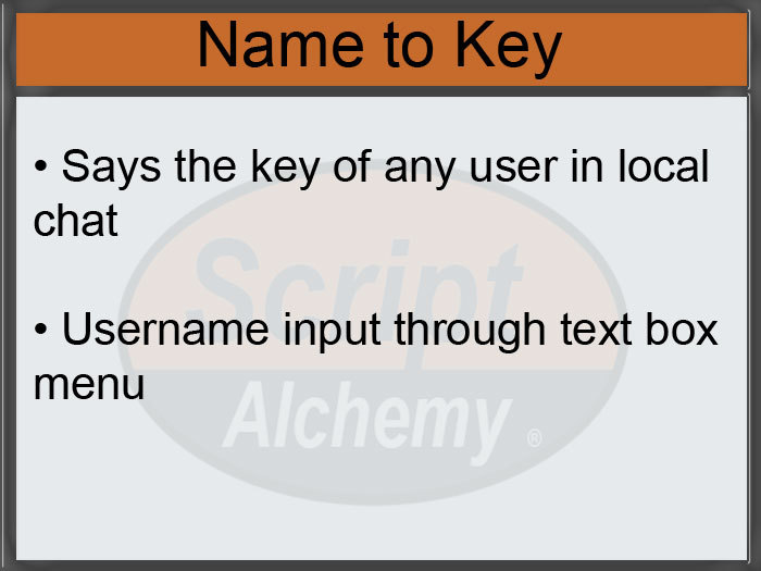 Second Life Marketplace - Script Alchemy - Name to Key