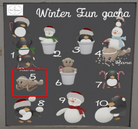 Second Life Marketplace - Bee designs Winter Fun gacha 5