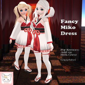 Second Life Marketplace - Kemono Rei's Chest Clothes , fuayu Fancy Miko ...