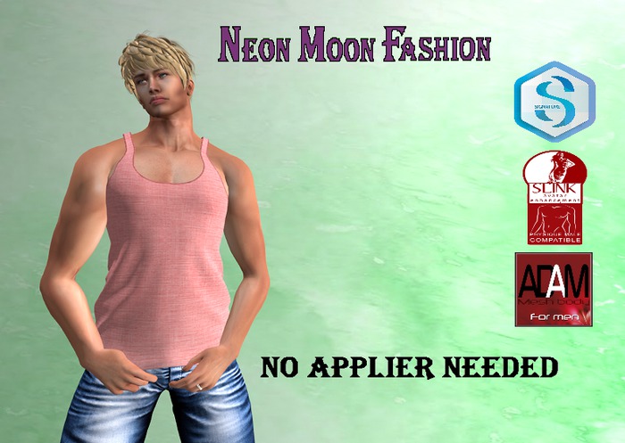 Second Life Marketplace - Tank top Signature Slink Adam fabric red