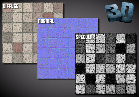 Second Life Marketplace - JU Stone Floor Tile 008 3D Textures Full Perm