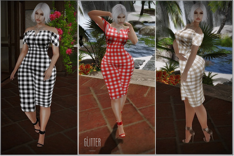 Second Life Marketplace - Glitter Amy Fitmesh Gingham Red