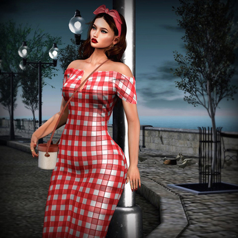 Second Life Marketplace - Glitter Amy Fitmesh Gingham Red