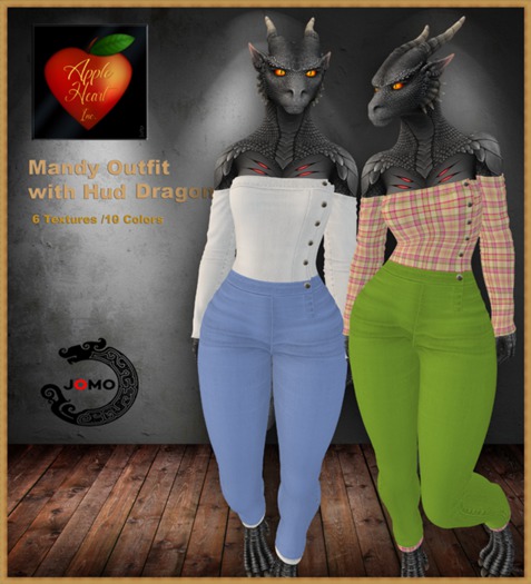 Second Life Marketplace - Apple Heart Inc. Demo Jomo Mandy Outfit with ...
