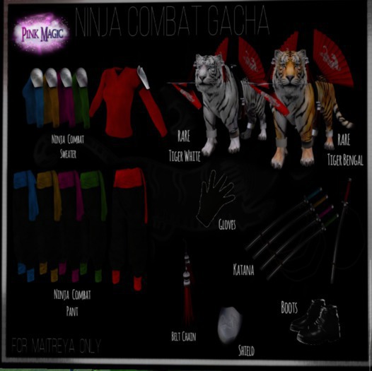 Second Life Marketplace - Pink Magic :Ninja Combat :Katana Red