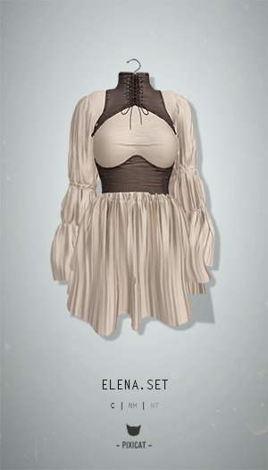 Second Life Marketplace - -Pixicat- Elena Set (BrownLeather)