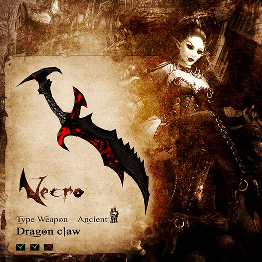 Second Life Marketplace - Boxfish - Necro (Dragon claw - Sword)