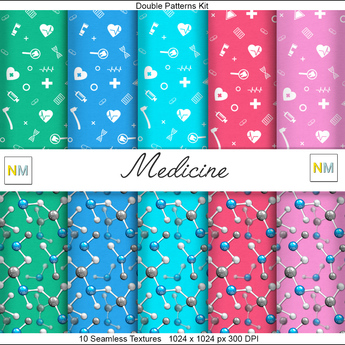 Second Life Marketplace - Medicine Double Patterns Kit 10 Seamless ...