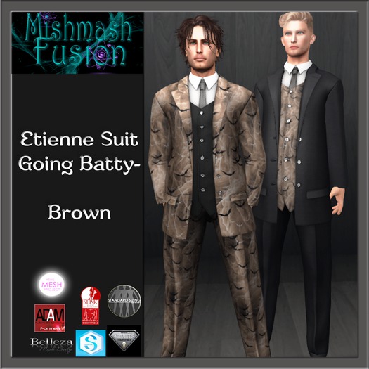 Second Life Marketplace - ~*MF*~ Etienne Suits Going Batty - Brown