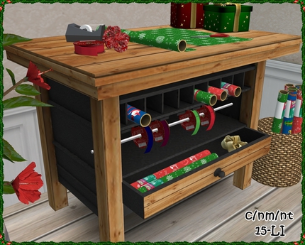 Second Life Marketplace - "Gift Wrapping Table" Decor by Sej