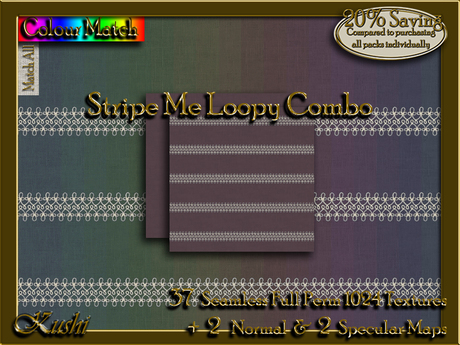 Second Life Marketplace - Stripe Me Loopy Combo Textures