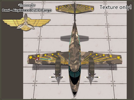 Second Life Marketplace - Texture for Dani Airplanes D-121 (Camouflage)