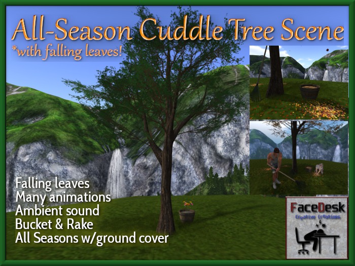 Second Life Marketplace - FaceDesk All-Season Cuddle Tree Scene Moving ...