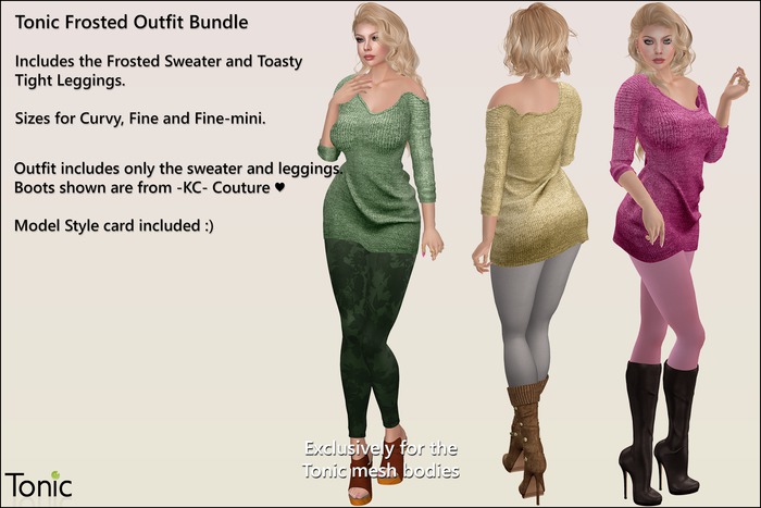 Second Life Marketplace - Tonic - Frosted outfit bundle DEMO