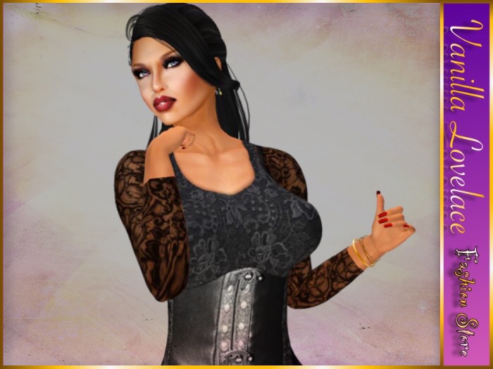 Second Life Marketplace Lovelace Top Baroness Black Maitreya Applier