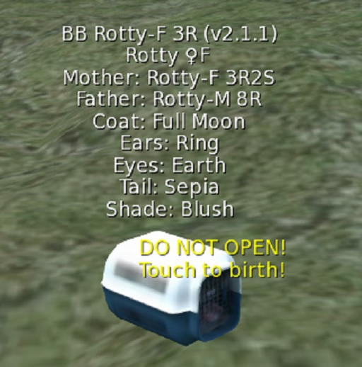 Second Life Marketplace - Rotty Female - 3 Rare Traits