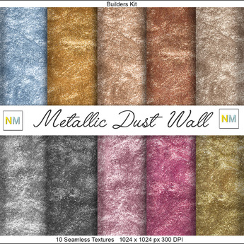 Second Life Marketplace - Metallic Dust Wall Builders Kit 10 Seamless ...