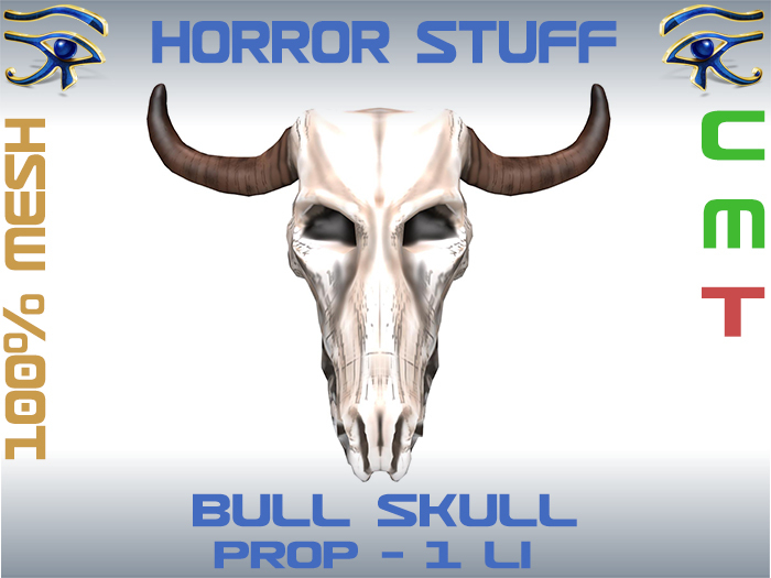 Second Life Marketplace - HORROR STUFF - BULL SKULL