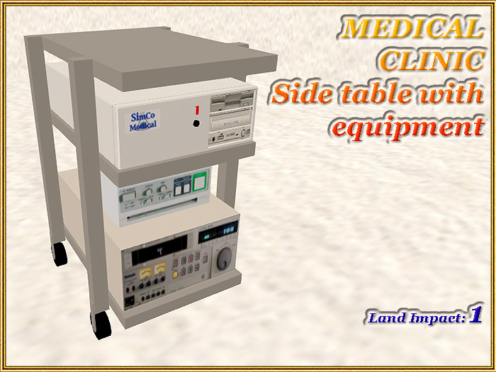 Second Life Marketplace - MEDICAL CLINIC Side table with equipment (1 ...