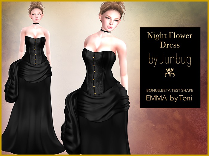 Second Life Marketplace - *{Junbug}* Night Flower [Ink] XXS RARE plus ...