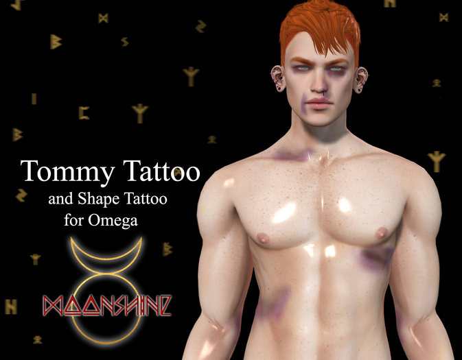 Second Life Marketplace - ::moonshine:: Tommy Tattoo Omega (BOX)