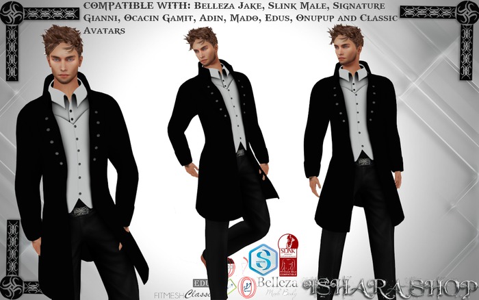Second Life Marketplace - suit jacket male model 1